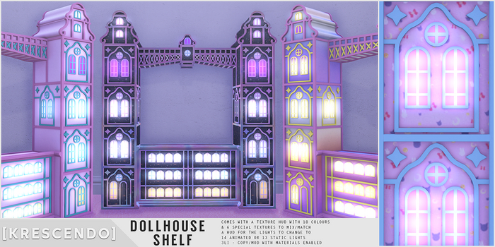 Second Life Marketplace - [Kres] Dollhouse Shelf